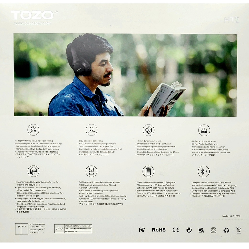 TOZO HT2 ANC Headphones